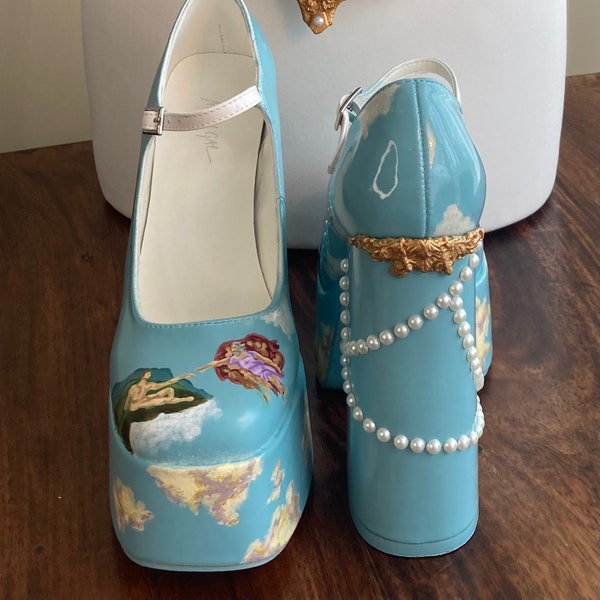 Hand Painted Heels - Etsy