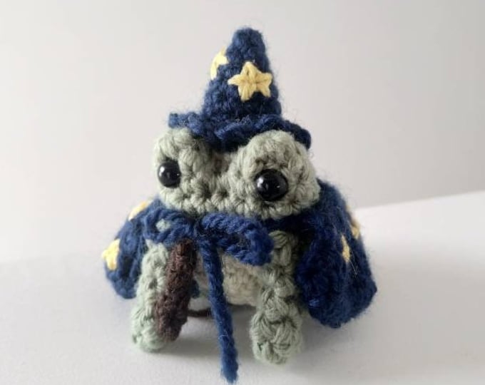 Miguel the Wizard | Amigurumi Frog Wizard | Small Crochet Frog ...
