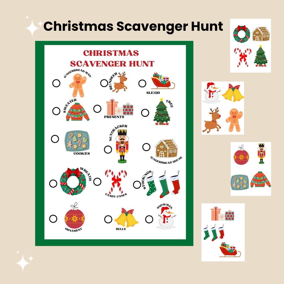 Christmas Scavenger Hunt for Toddlers and Kids,fun Christmas Kids ...