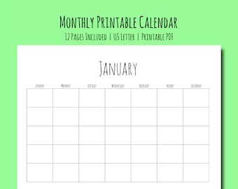 2023-2024 Calendar Printable Minimal Simple (Download Now) - Etsy