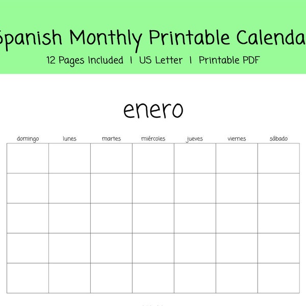 Spanish Teacher Calendar - Etsy