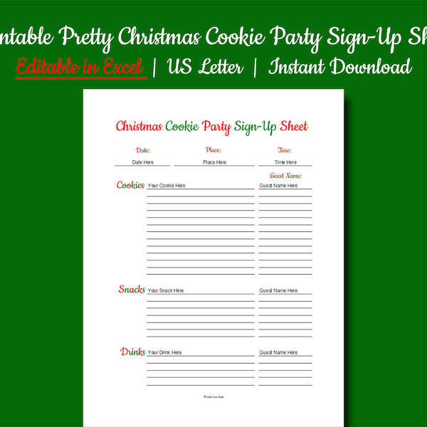 Cookie Sign up Sheet - Etsy