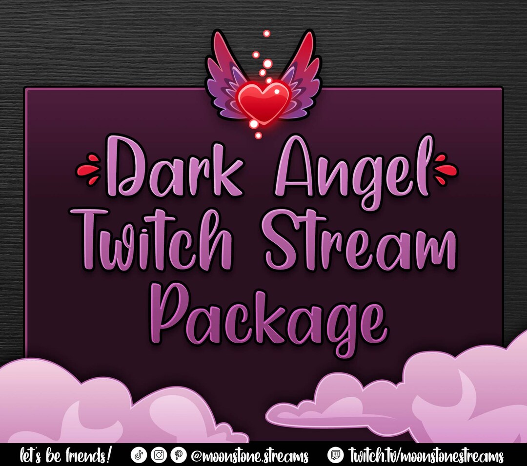 Dark Angel Twitch Stream Pack Spooky Cute Theme Bundle - Etsy