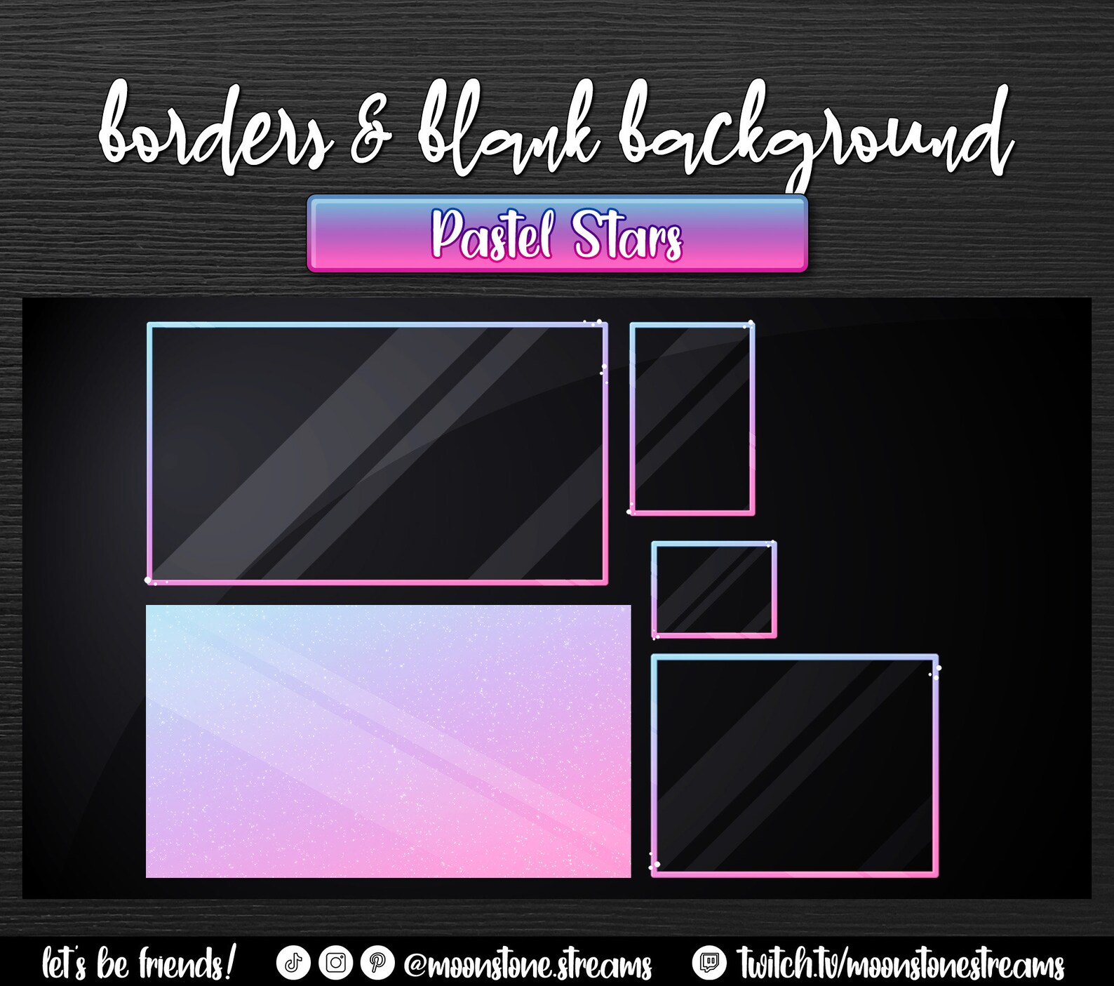 Pastel Overlays Borders Scenes and Static Alerts for Your - Etsy