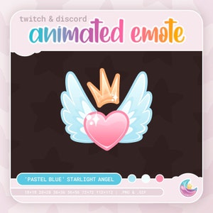 Blue Pastel Starlight Angel Animated Emote for Twitch & Discord ⊹ ...