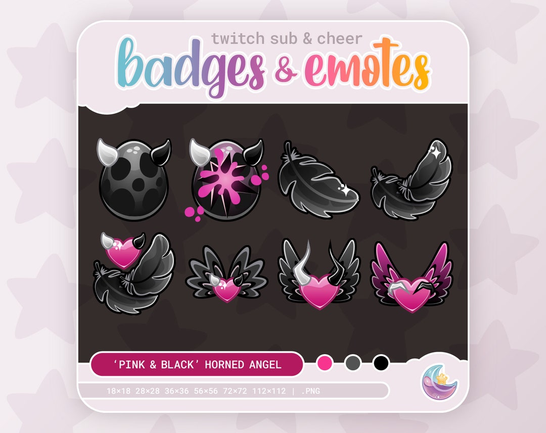 Horned Angel Twitch Cheer & Sub Badges - Etsy