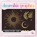 Celestial Art Deco Stream Overlay Set: Black & Gold (digital Download ...