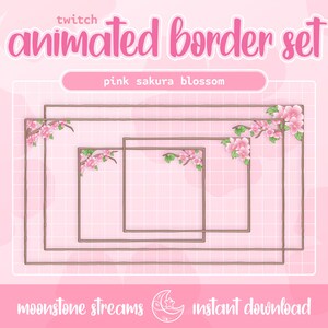 Animated Cherry Blossom Twitch Border Set for Streaming Pink - Etsy