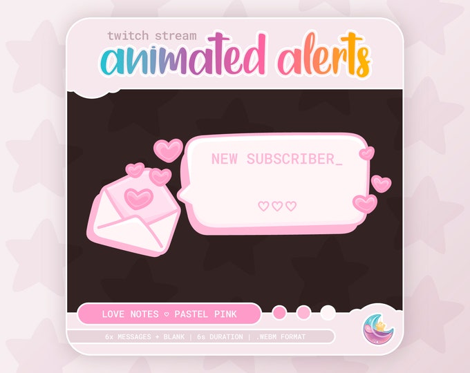 ANIMATED CAT ALERT Cute Twitch Alert Animated Cat Soft Aesthetic Cute ...