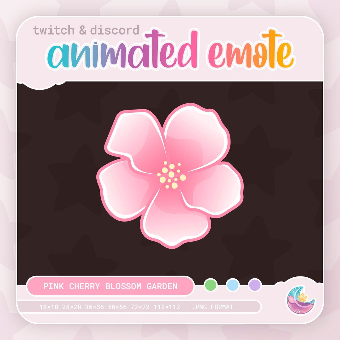 Animated Sakura Blossom Emote for Twitch & Discord | Aesthetic Pink ...