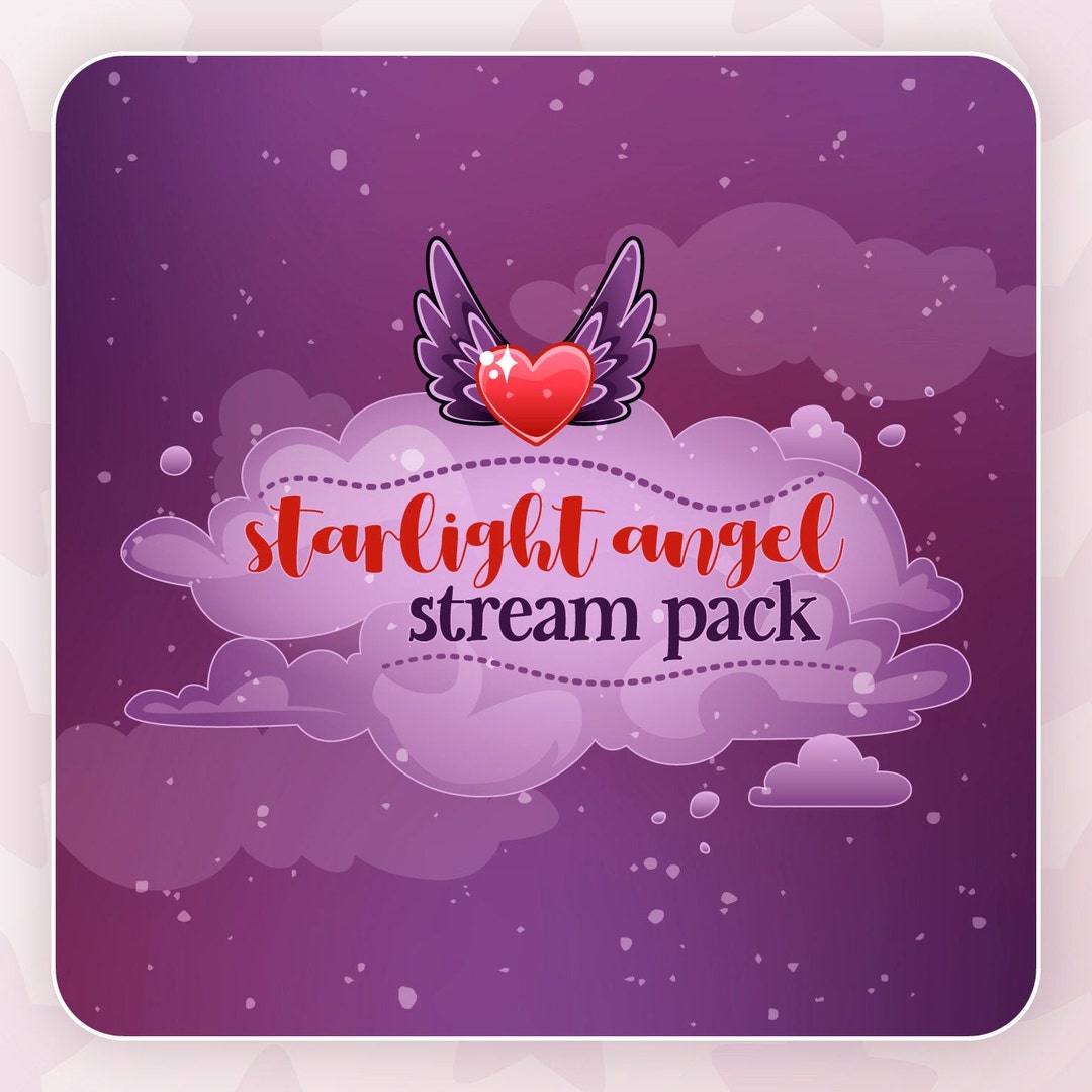 Dark Purple Starlight Angel Stream Pack for Twitch Aesthetic Magical ...