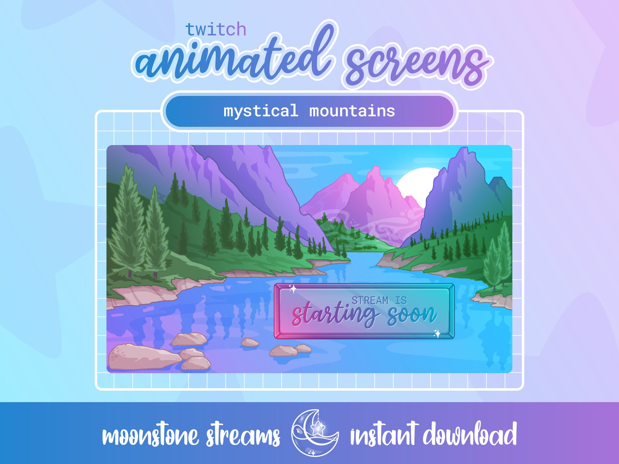 Mystical Mountains Stream Pack Pastel Magic Potion Theme Bundle Dreamy ...