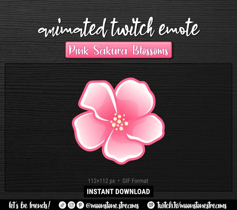 LAST CHANCE Animated Sakura Cherry Blossom Emote Twitch - Etsy