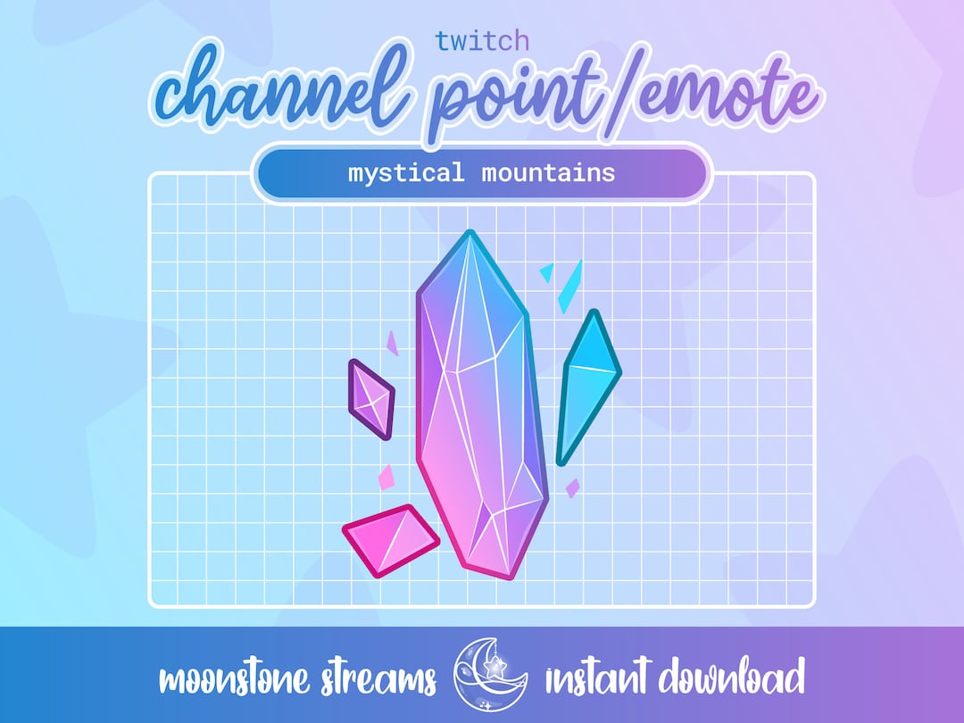 Crystal Channel Point Emote Mystic Mountain Theme Twitch Discord - Etsy