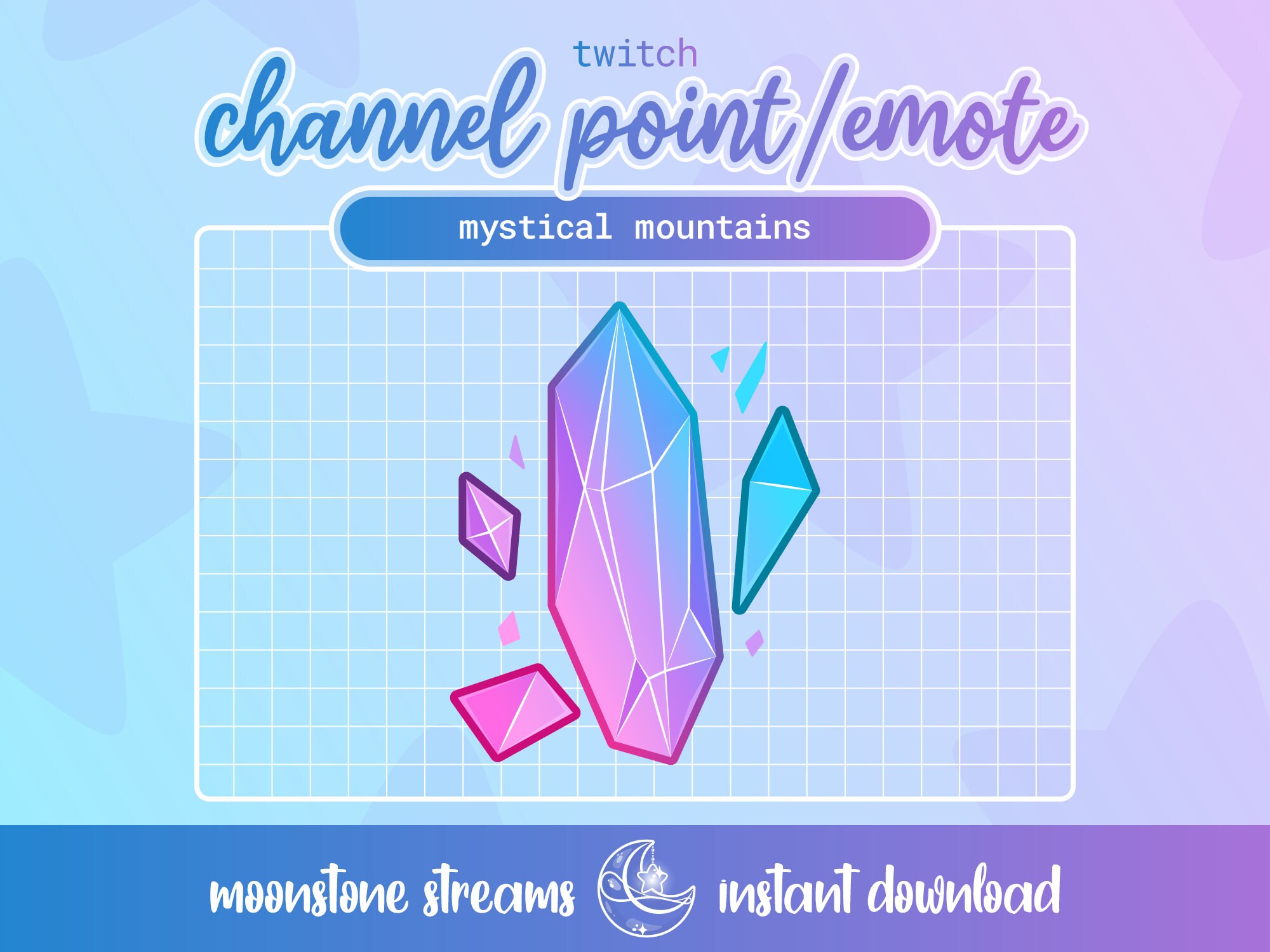 Crystal Channel Point Emote Mystic Mountain Theme Twitch Discord - Etsy