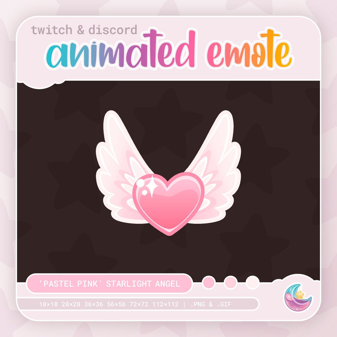 Pink Angel Animated Emote: Starlight Twitch & Discord (digital File) - Etsy