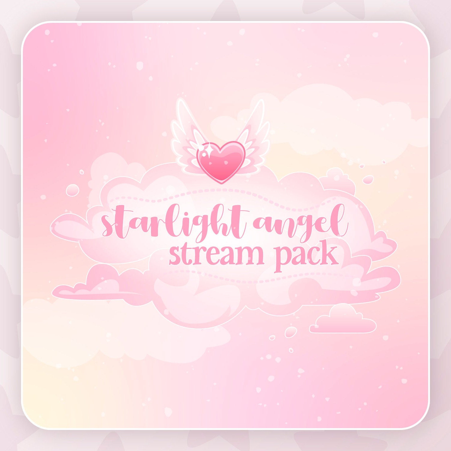 Pastel Pink Starlight Angel Stream Pack for Twitch Aesthetic Magical ...