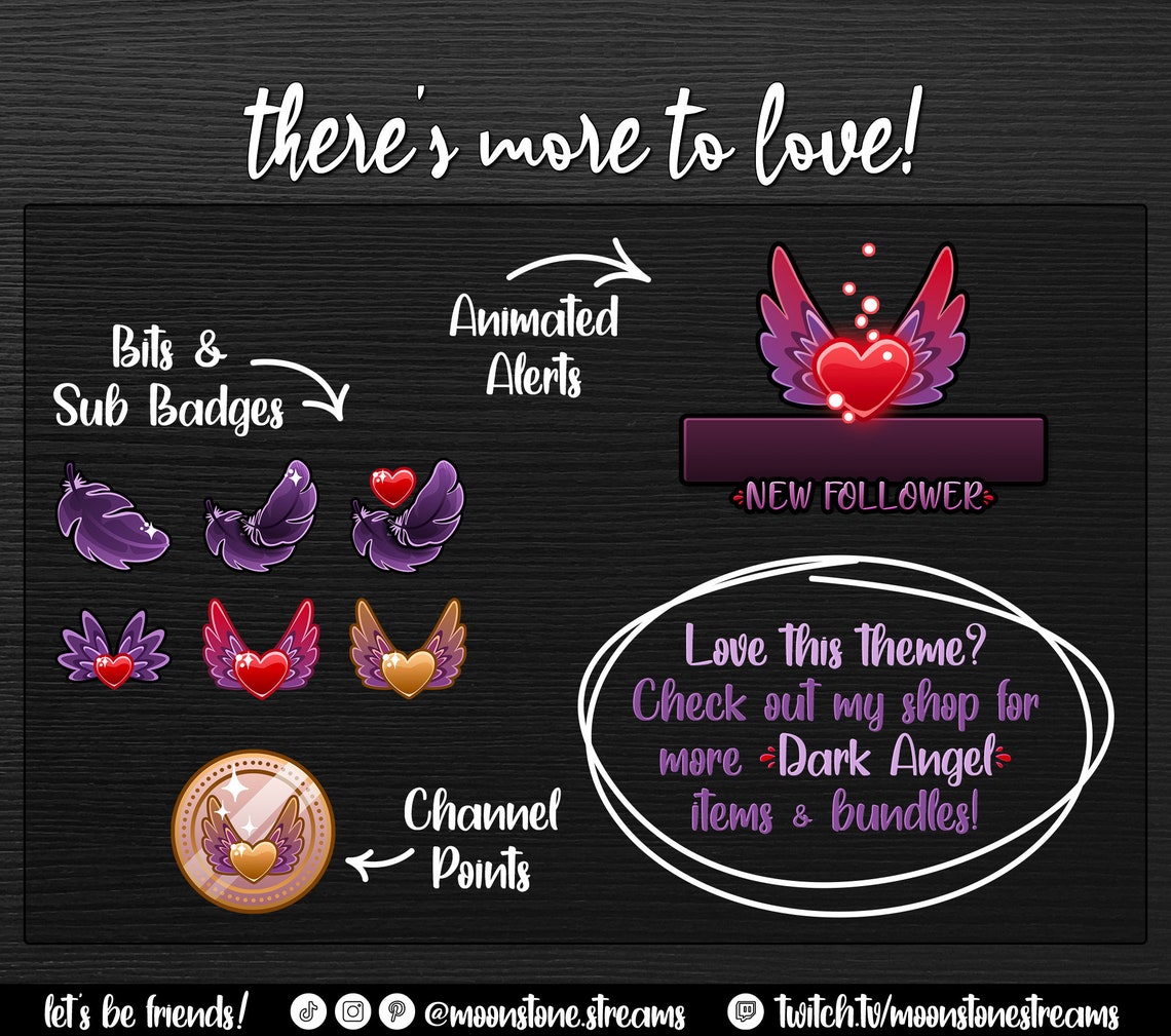 Dark Angel Coin Channel Point / Emote - Etsy