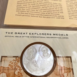 The Great Explorers Sterling Silver Medals Collection 1-25 In | Etsy