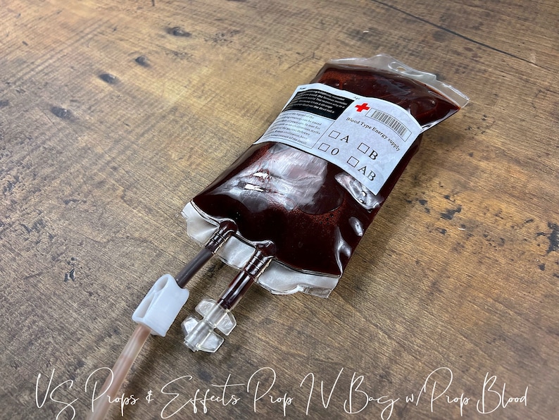 Prop IV Bag W/prop Blood, Fake IV Bag Includes Fake Blood - Etsy