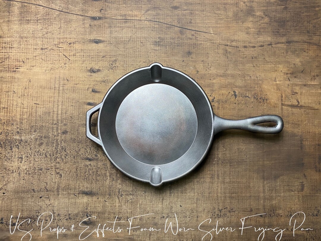 Foam Rubber Prop Frying Pan in Worn Silver - Etsy UK