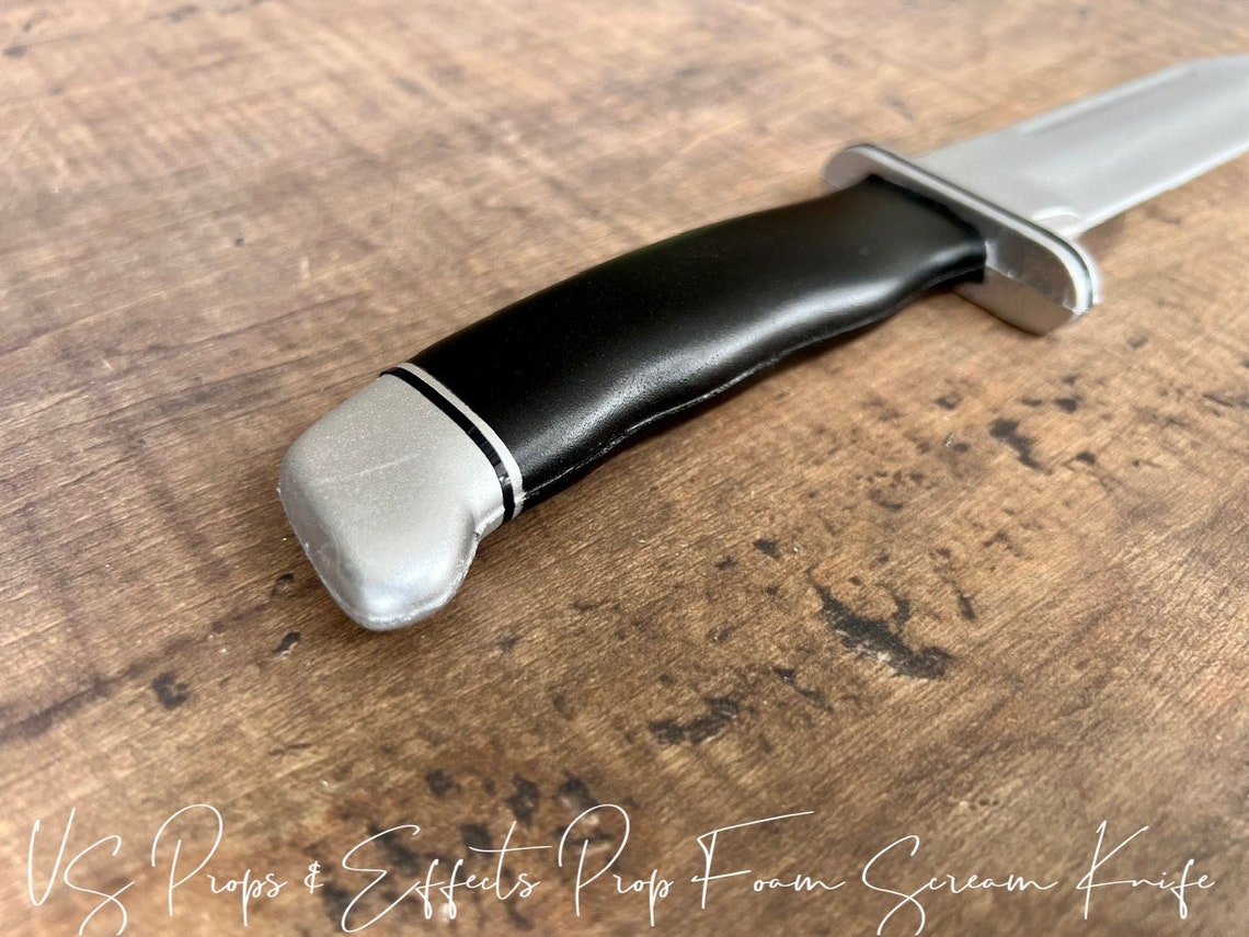 Foam Buck Knife, Foam Scream Knife Prop, Ghost Face Prop Knife (blood ...