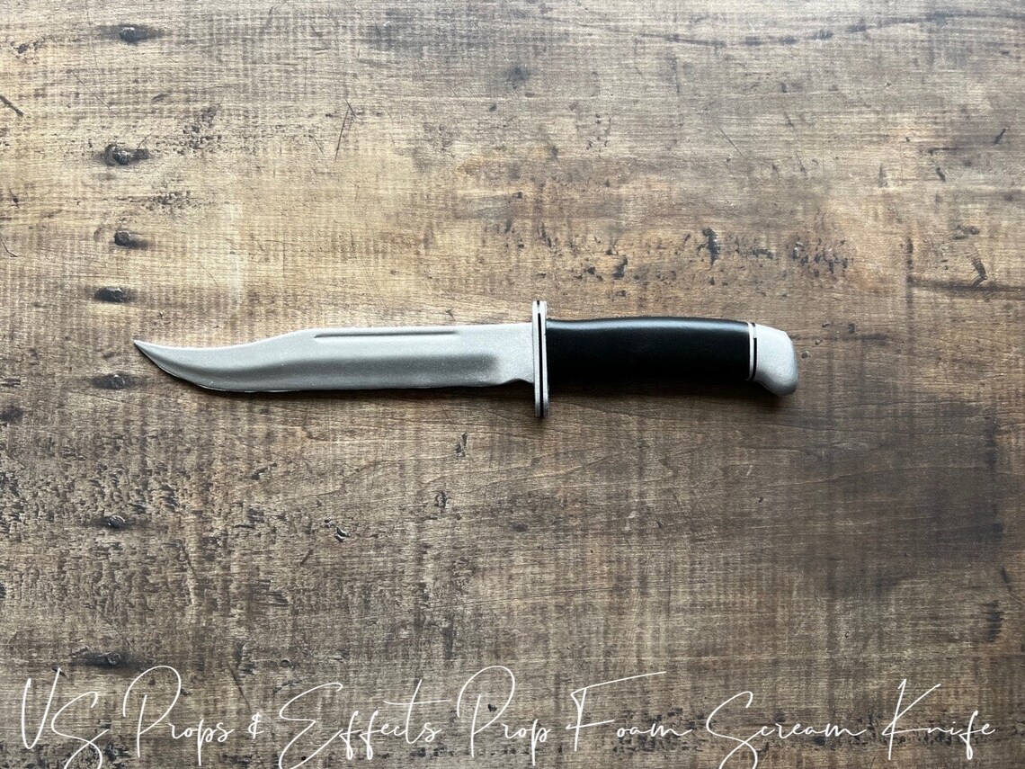 Foam Buck Knife, Foam Scream Knife Prop, Ghost Face Prop Knife (blood ...
