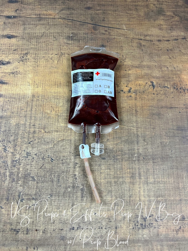 Prop IV Bag W/prop Blood, Fake IV Bag Includes Fake Blood - Etsy