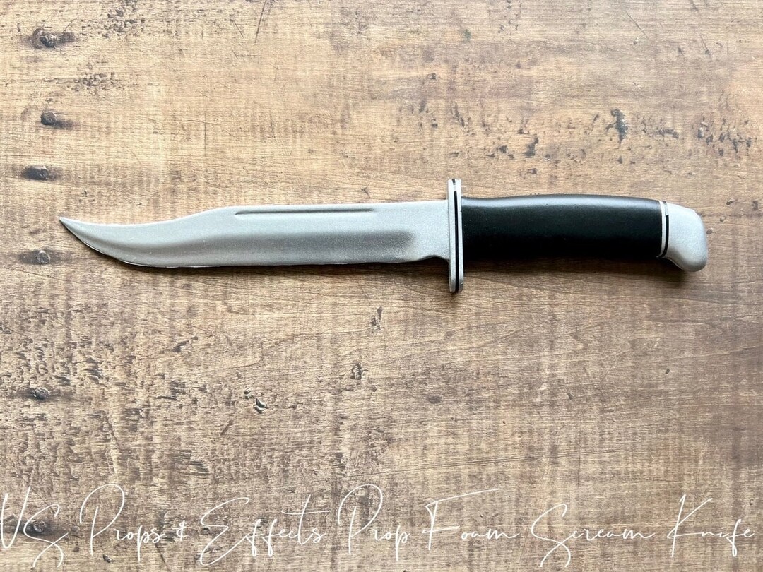 Foam Buck Knife, Foam Scream Knife Prop, Ghost Face Prop Knife (blood ...