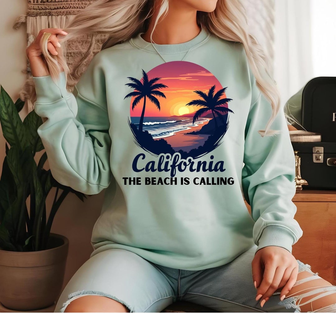 California Shirt, Beach Scene, Ocean, Beach Lover, Vacation Shirt ...