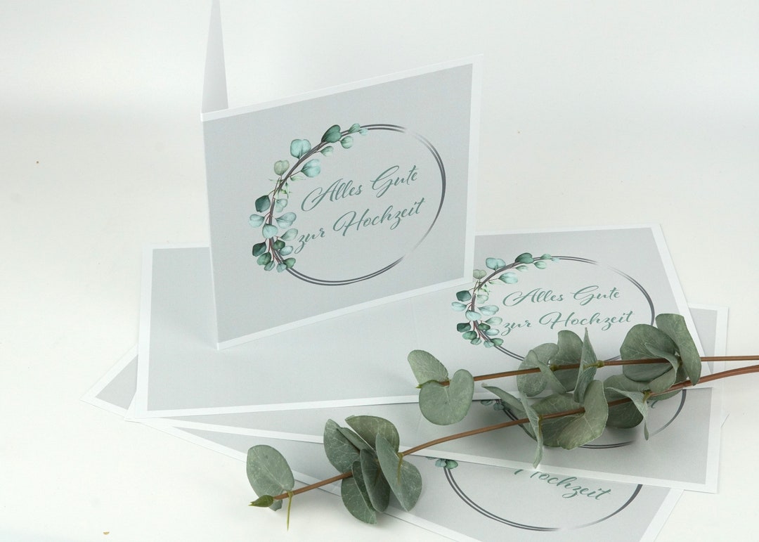 Wedding Congratulations Card/ Wedding Folding Card Optionally With ...
