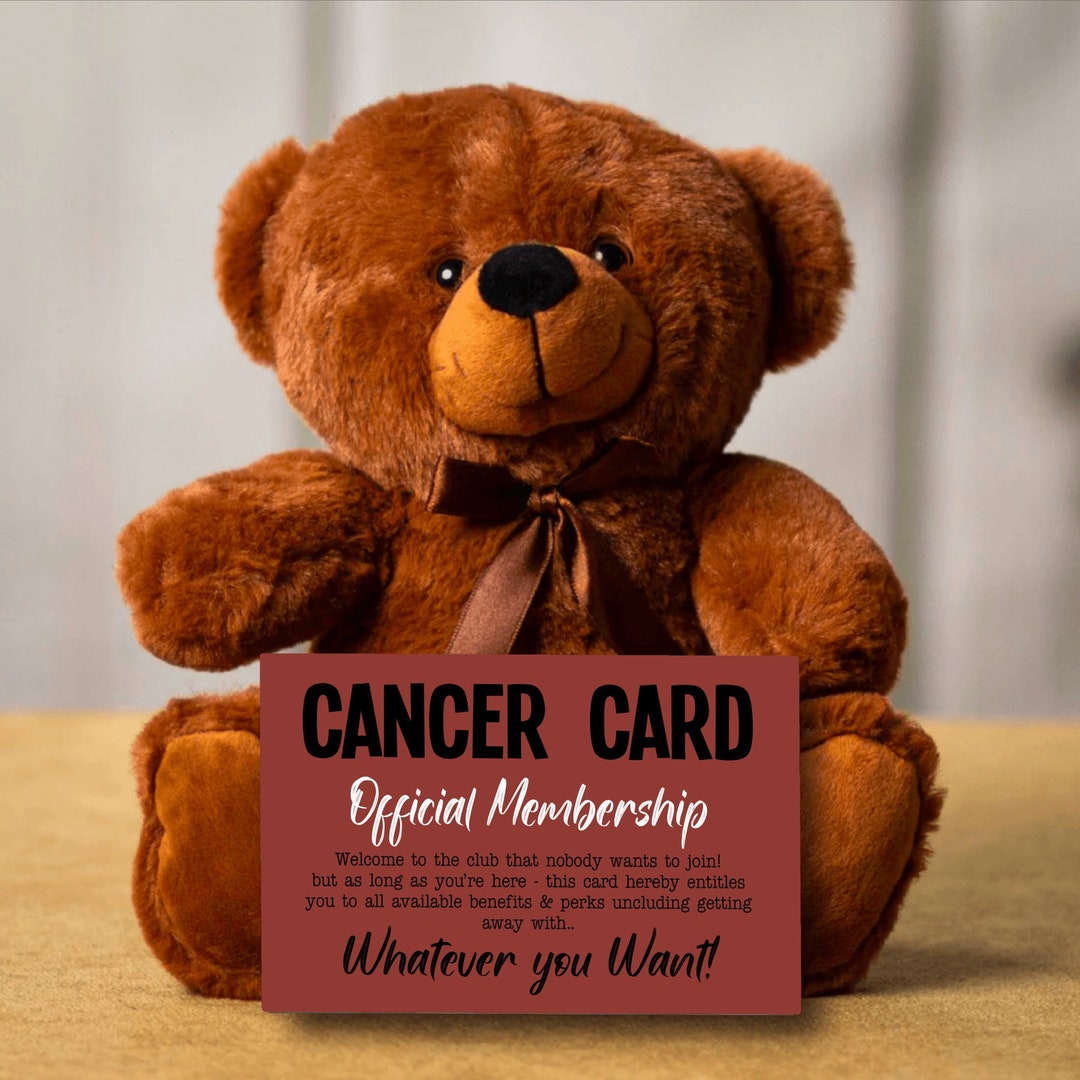 Cancer Card Teddy Bear With Message Card - Price Includes Shipping ...