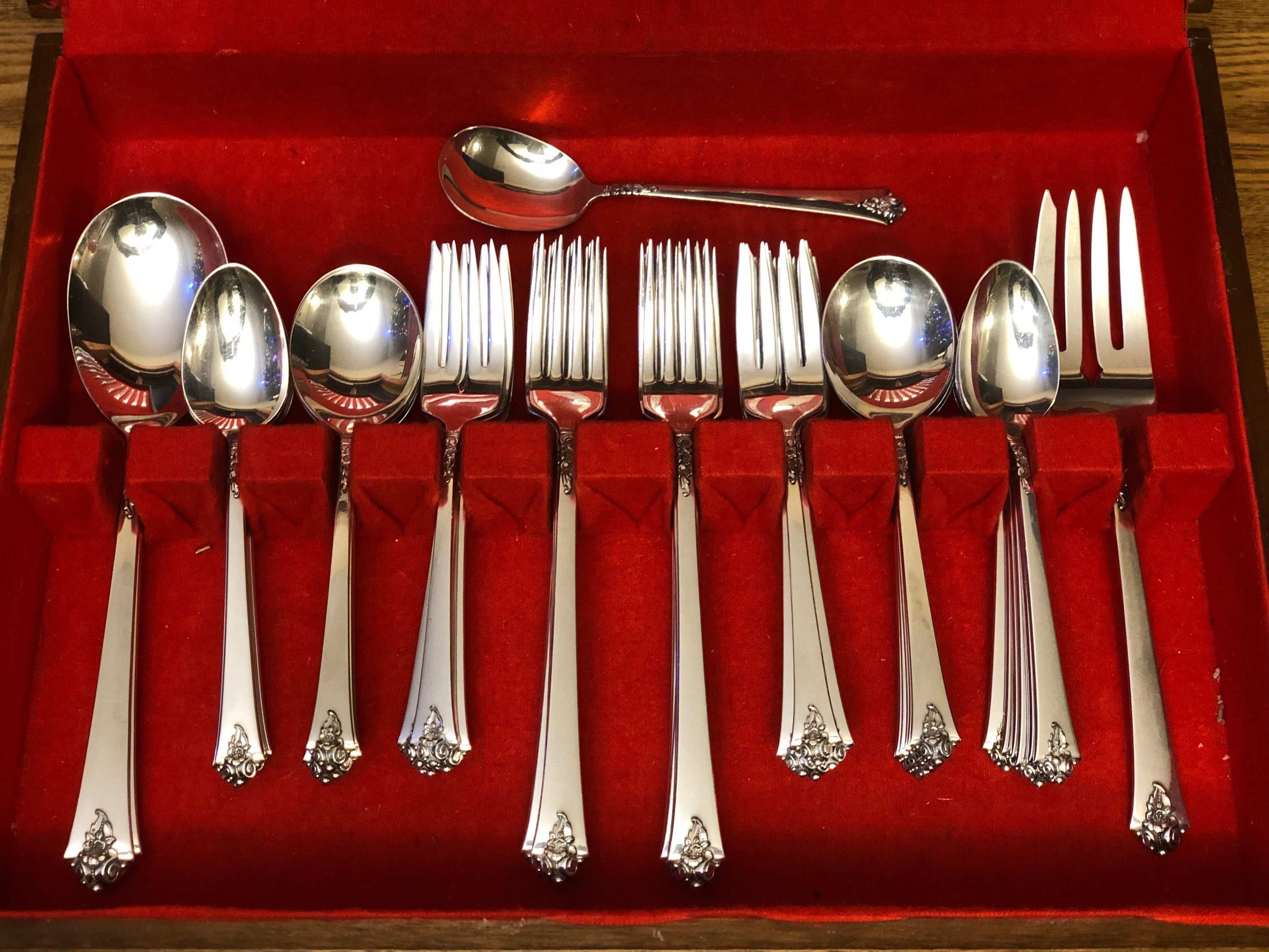 Royal Crest Castle Rose Sterling 64-piece Set for 12 - Etsy