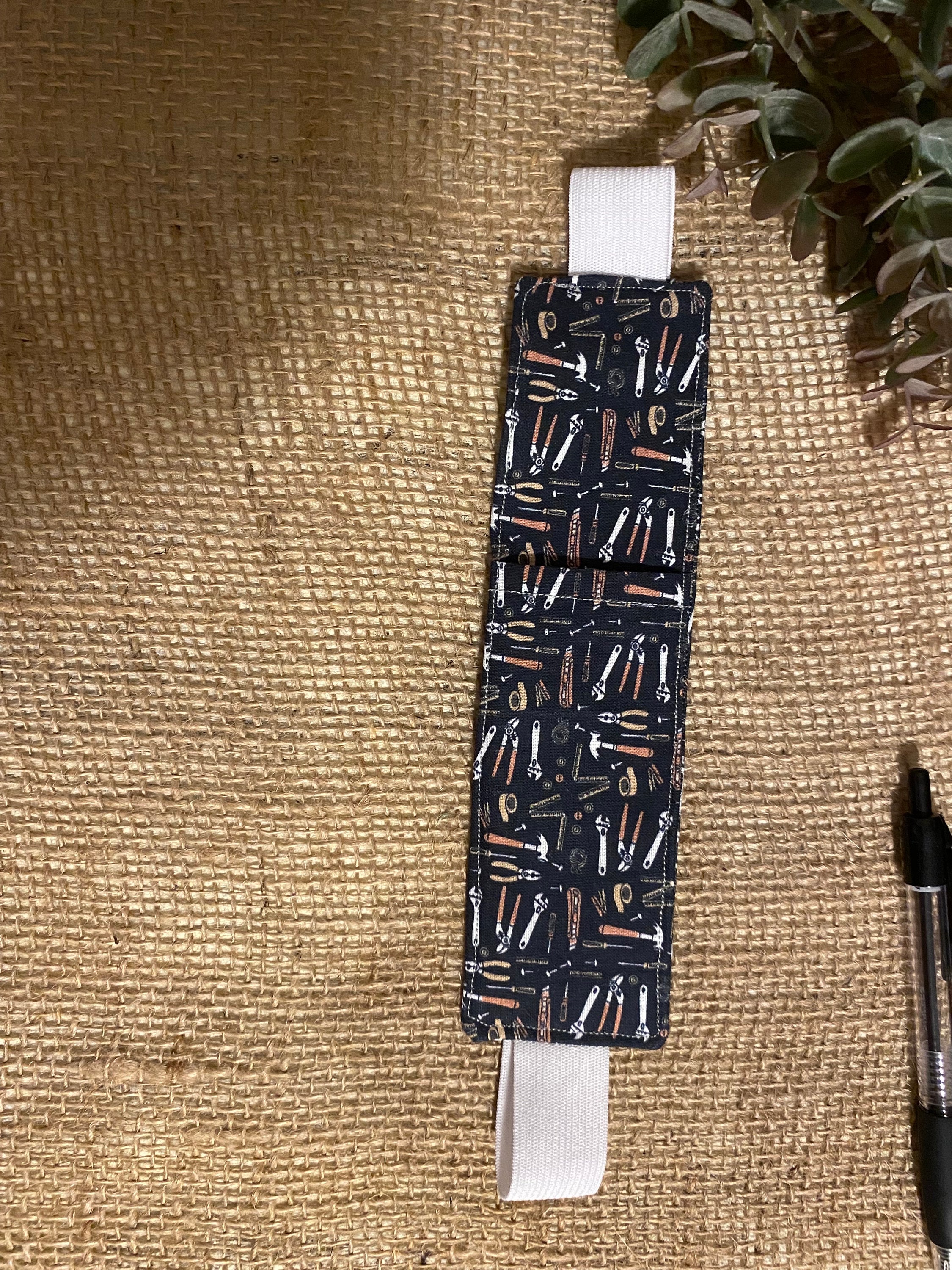 Woodshop Fabric Pen Holder Bookmark, Gift for Book Lovers, Pen Pocket ...