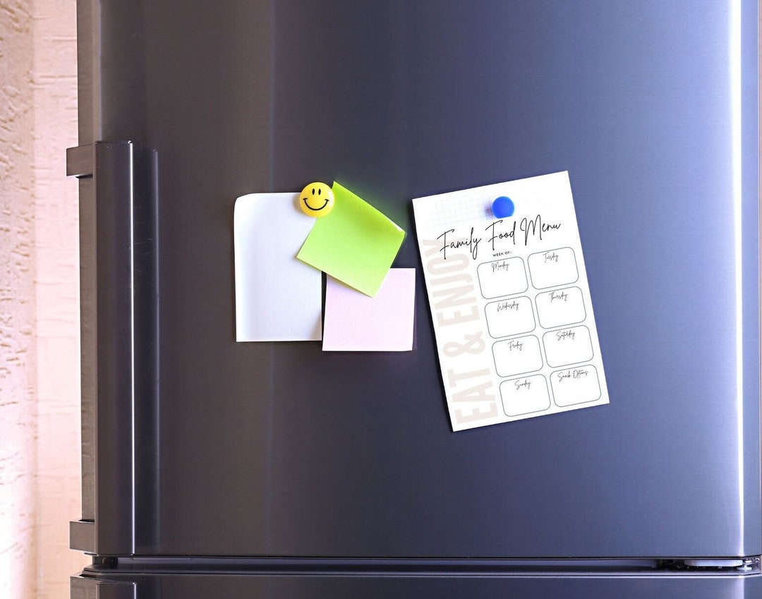 Weekly Menu Printout | Family Dinner Schedule | Food List Snack List ...