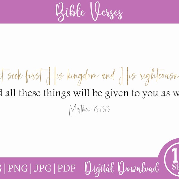 Matthew 6 33 - Etsy