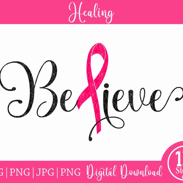 Believe Cancer Svg - Etsy