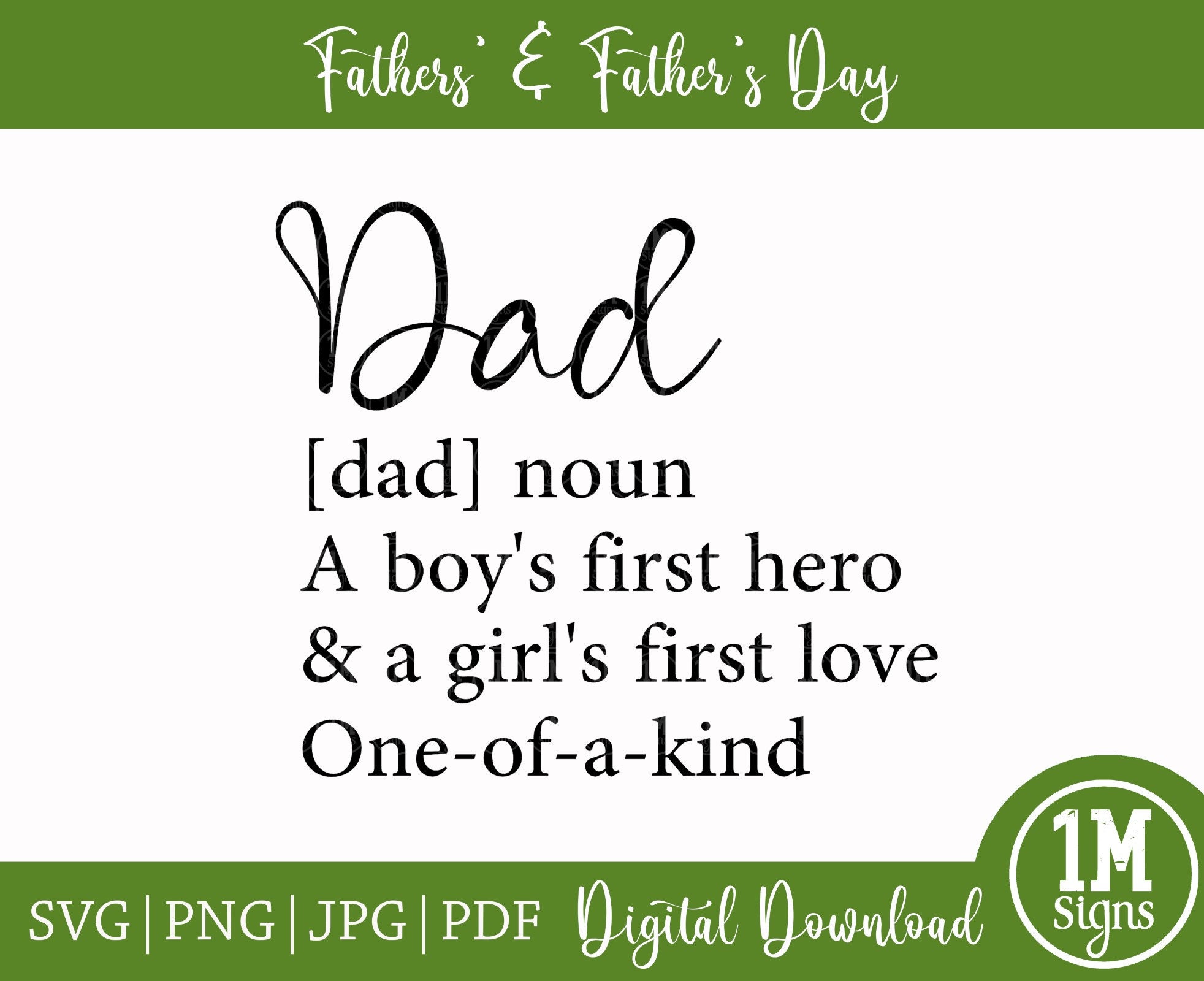 Dad Definition SVG Dad PNG Father's Day Dad SVG Dad Gift | Etsy