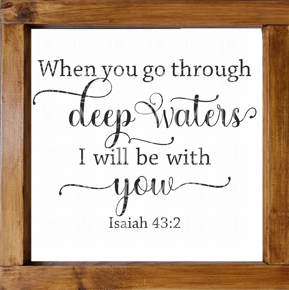When You Go Through Deep Waters SVG Isaiah 43:2 SVG Png Jpg - Etsy