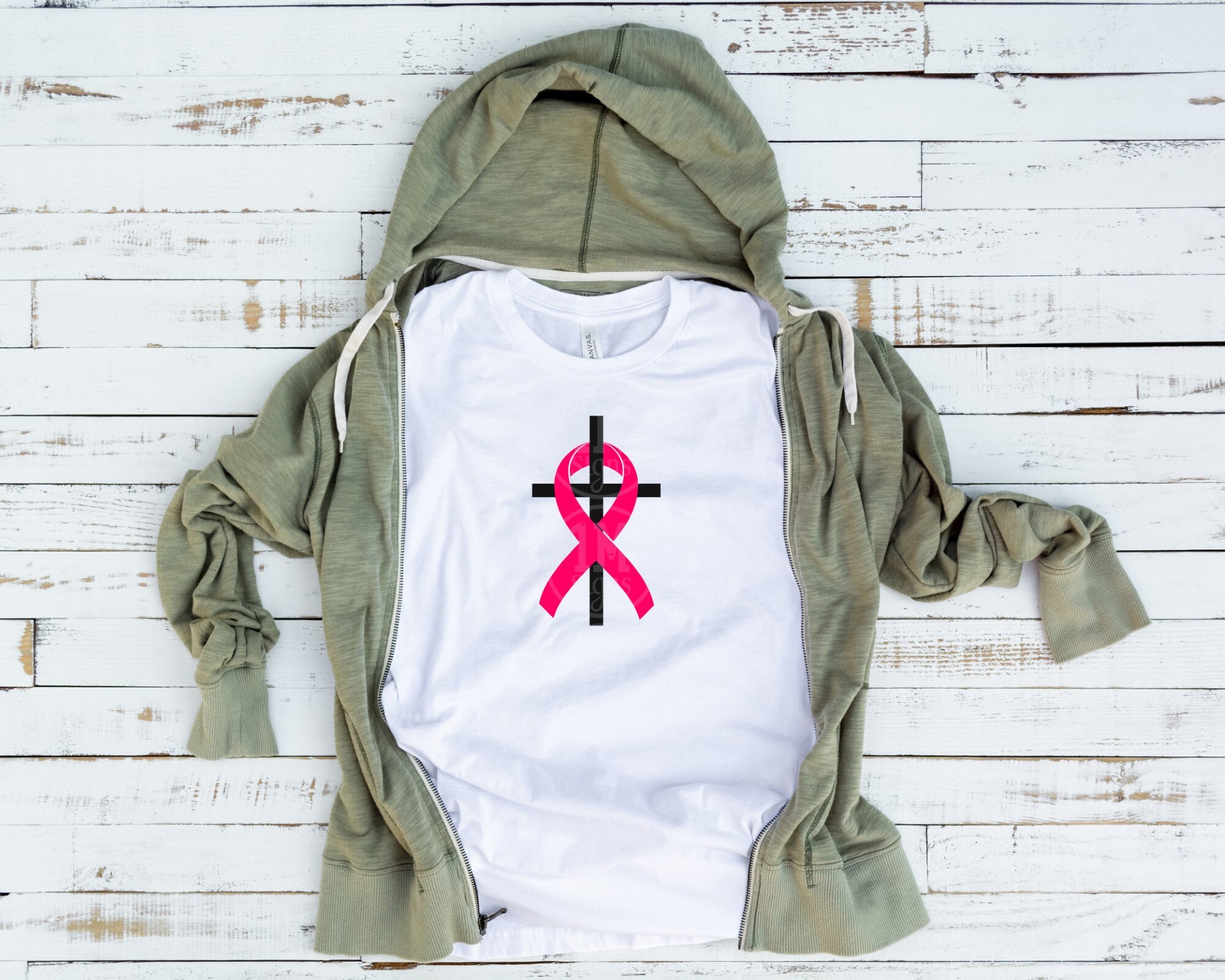 Cancer Ribbon With Cross SVG PNG Pink Ribbon Svg Silhouette - Etsy