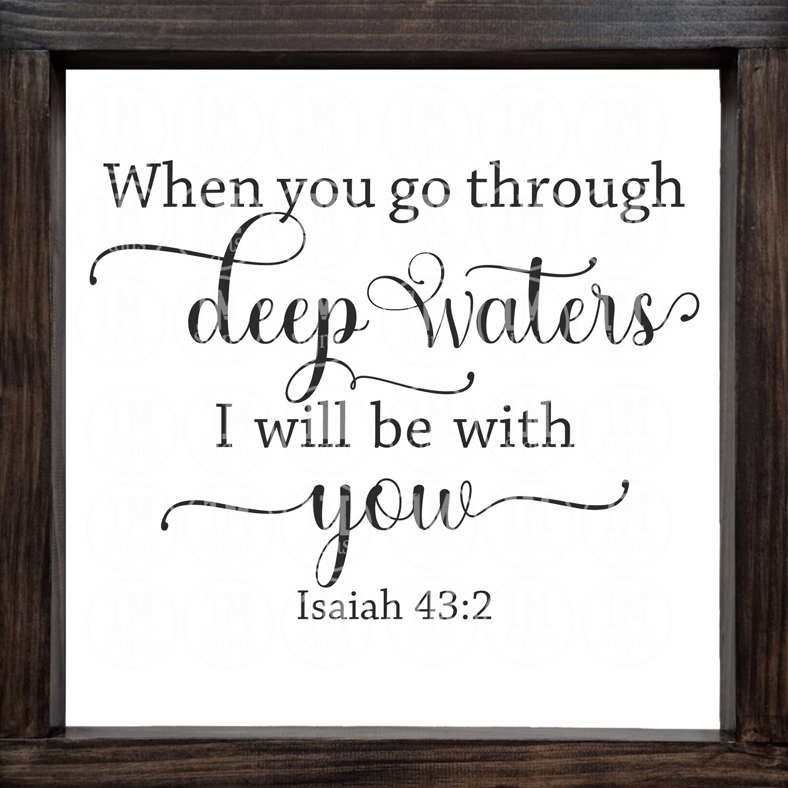 When You Go Through Deep Waters Isaiah 43:2 Bible Verse Svg Christian ...