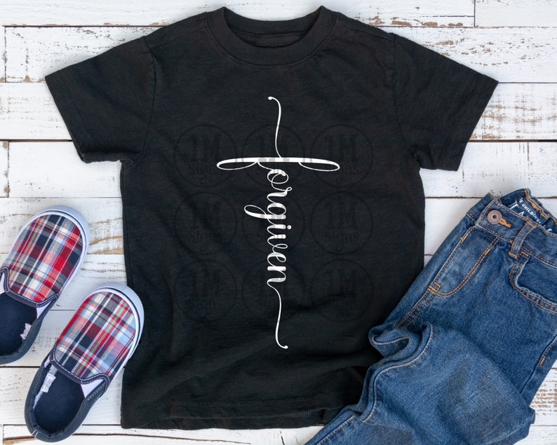 Cross Forgiven 2.0 SVG PNG Digital Download Silhouette - Etsy