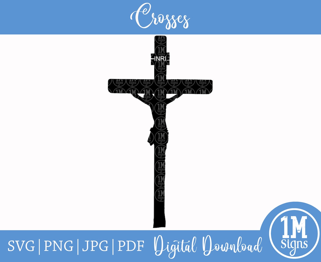 Crucifix SVG PNG Cross SVG Christ Digital Download Silhouette Cricut ...