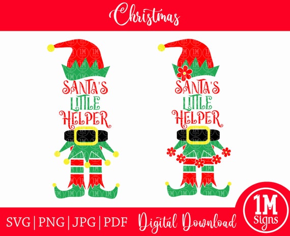 Elf SVG Santa's Little Helper Elf SVG Png Jpg Pdf Word Art | Etsy