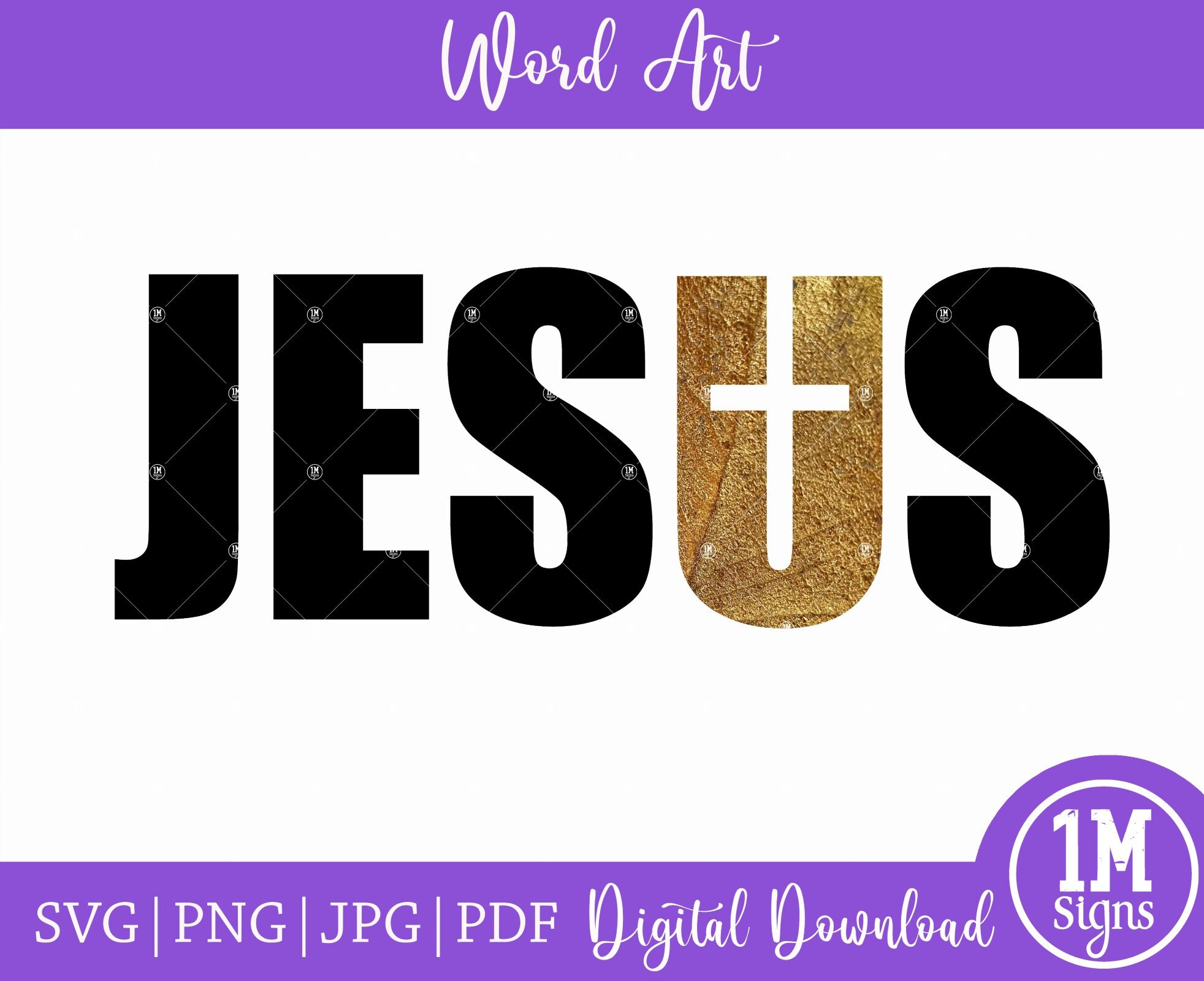Jesus Name SVG, Christian Shirt Design With Cross, Faith Cut File PNG ...