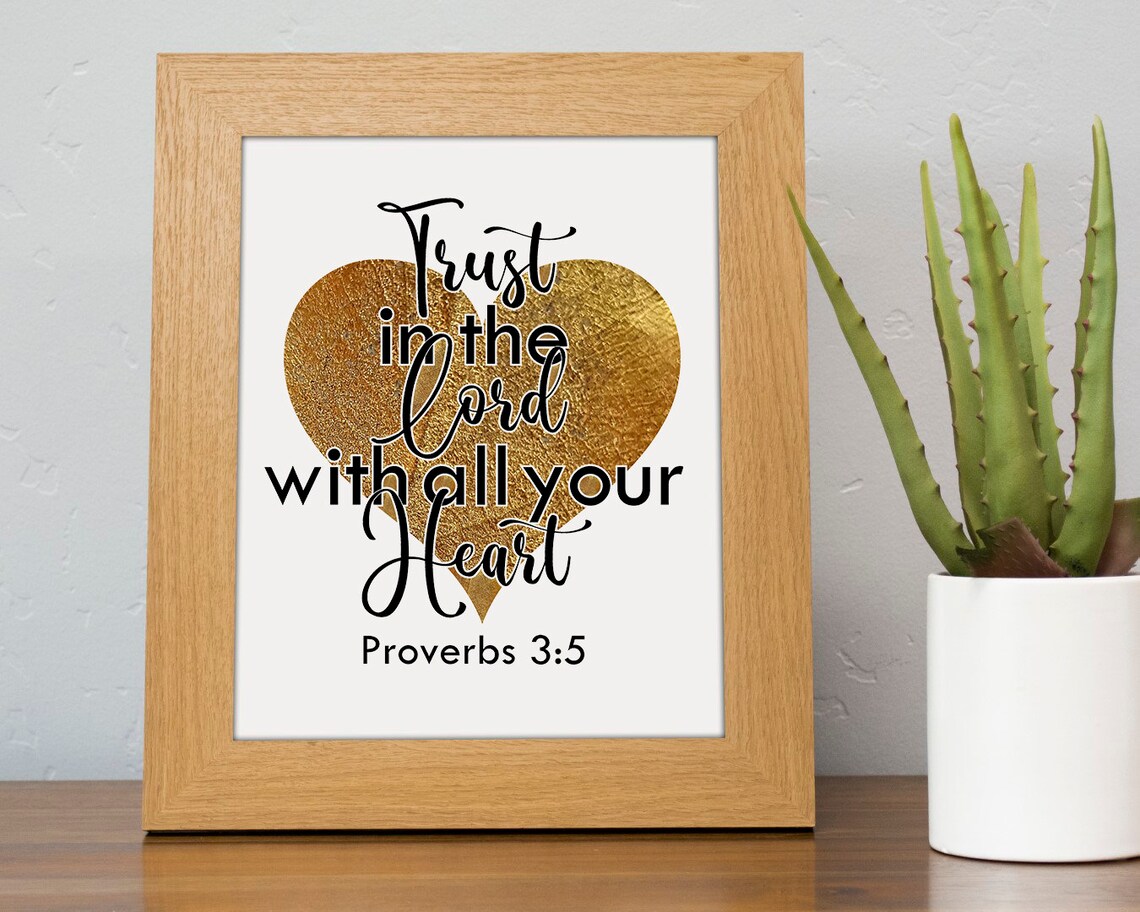 Trust in the Lord With All Your Heart SVG, Proverbs 3:5 Bible Verse ...