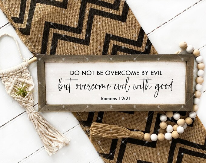 Bible Verse SVG | Good Over Evil SVG | Romans 12 21 | Christian Sticker ...