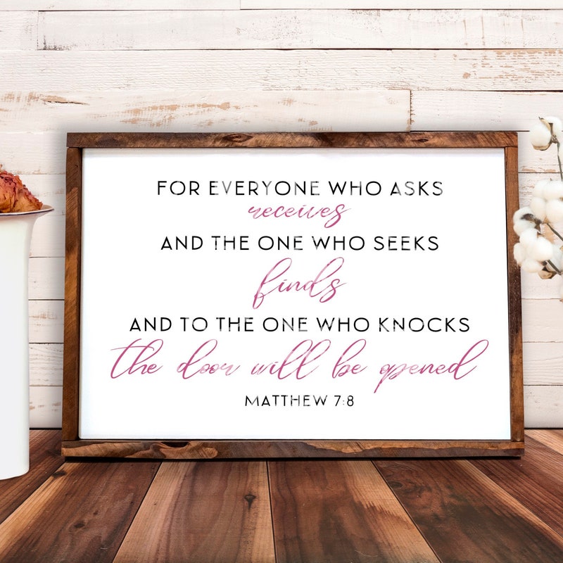 Matthew 7 7 - Etsy