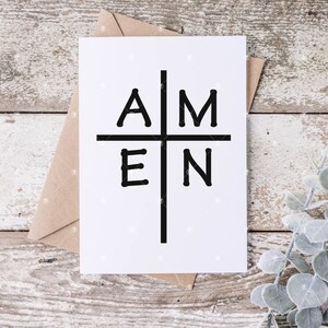 Amen Cross Christian Art SVG PNG: Religious Silhouette Cricut (digital ...