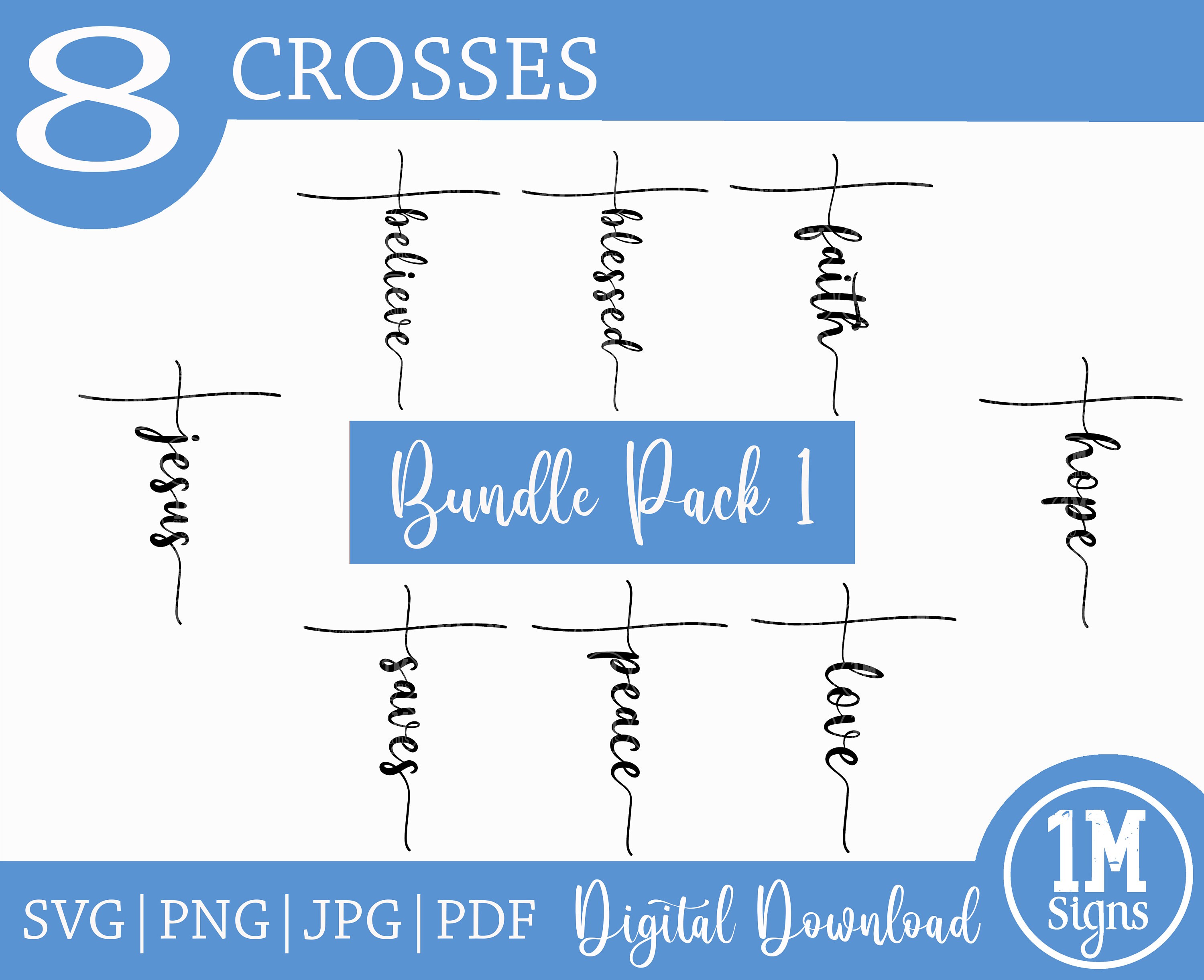 Cross SVG Cross Bundle Pack SVG PNG Digital Download - Etsy